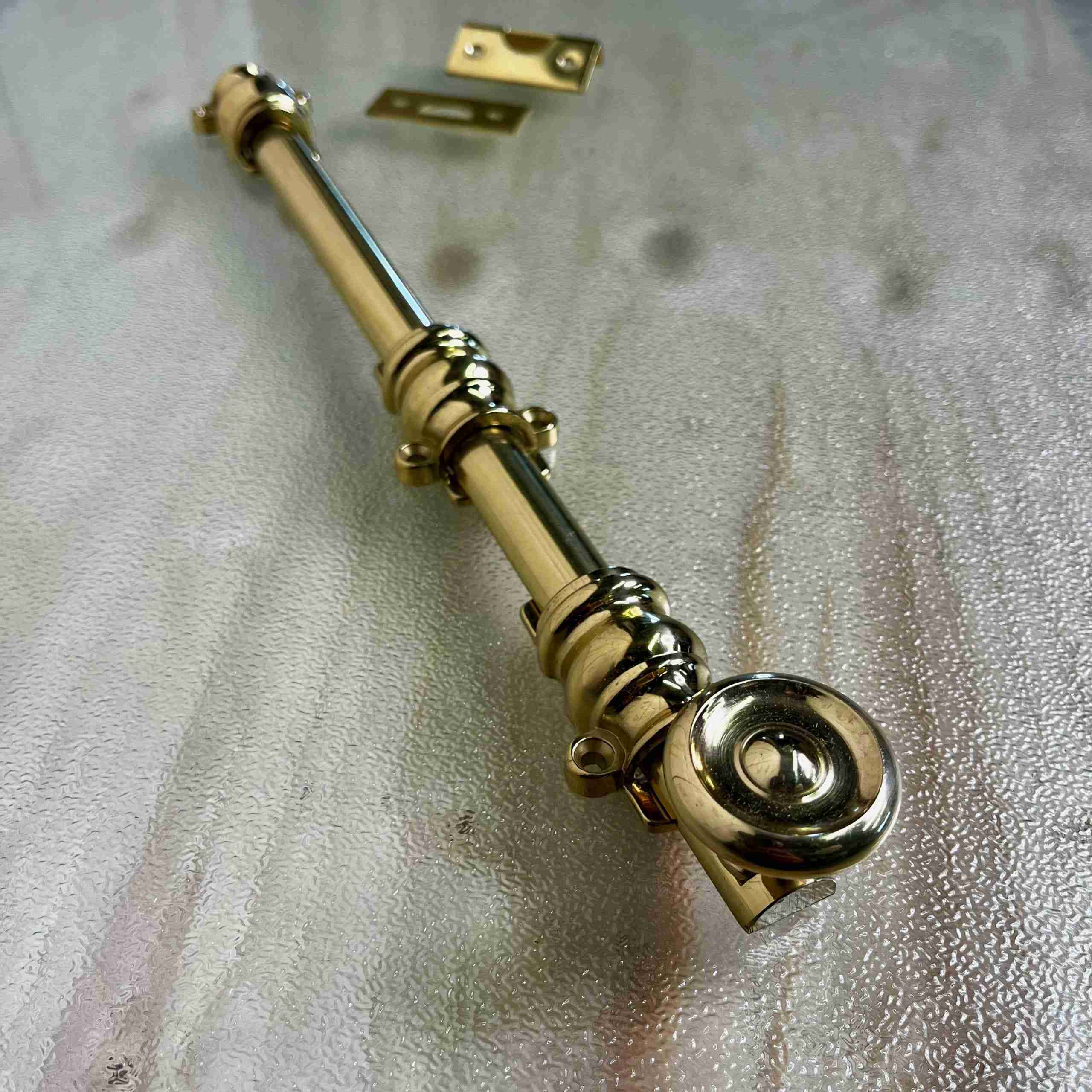 Bright Brass Door Bolt - Historic House Salvage
