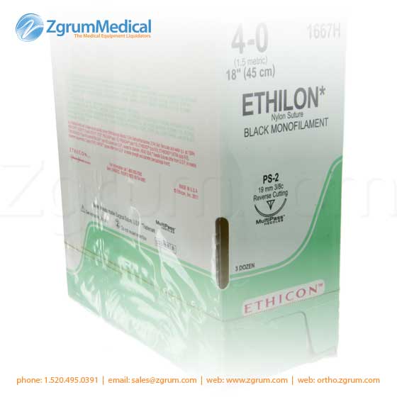 Ethicon 1667H 4-0 Ethilon Suture - Zgrum Medical