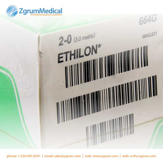 Ethicon 664G 2-0 Ethilon Suture - Zgrum Medical