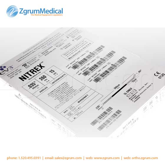 EV3 N352601 Nitrex Guidewire 0.035 x 260 cm x 15 cm - Zgrum Medical