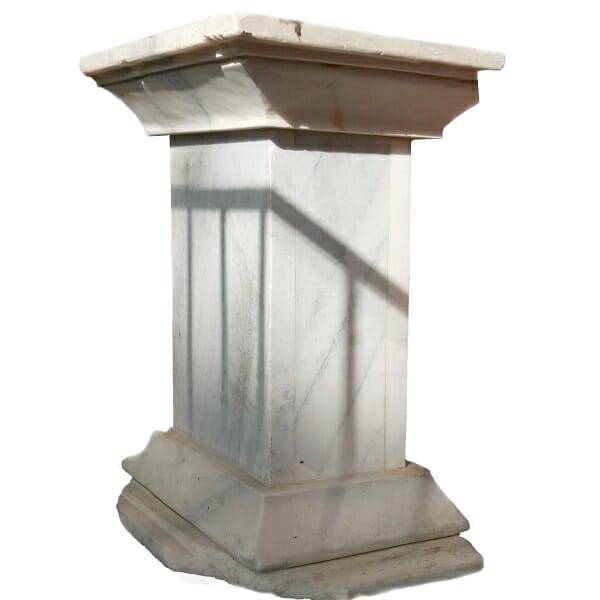 Carrara White Marble Podium | Collectibles And More In-Store