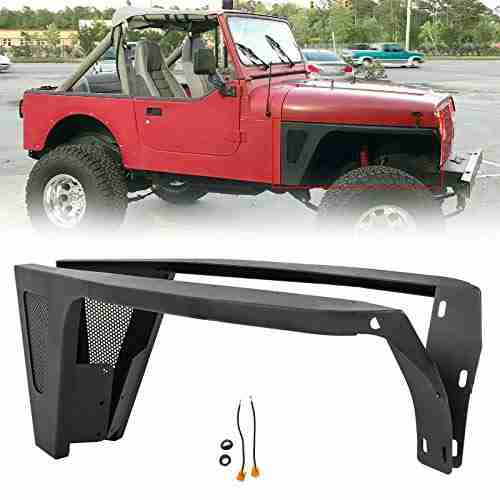 ECOTRIC Front Fender Flare Compatible with 1987-1996 Jeep Wrangler YJ ...