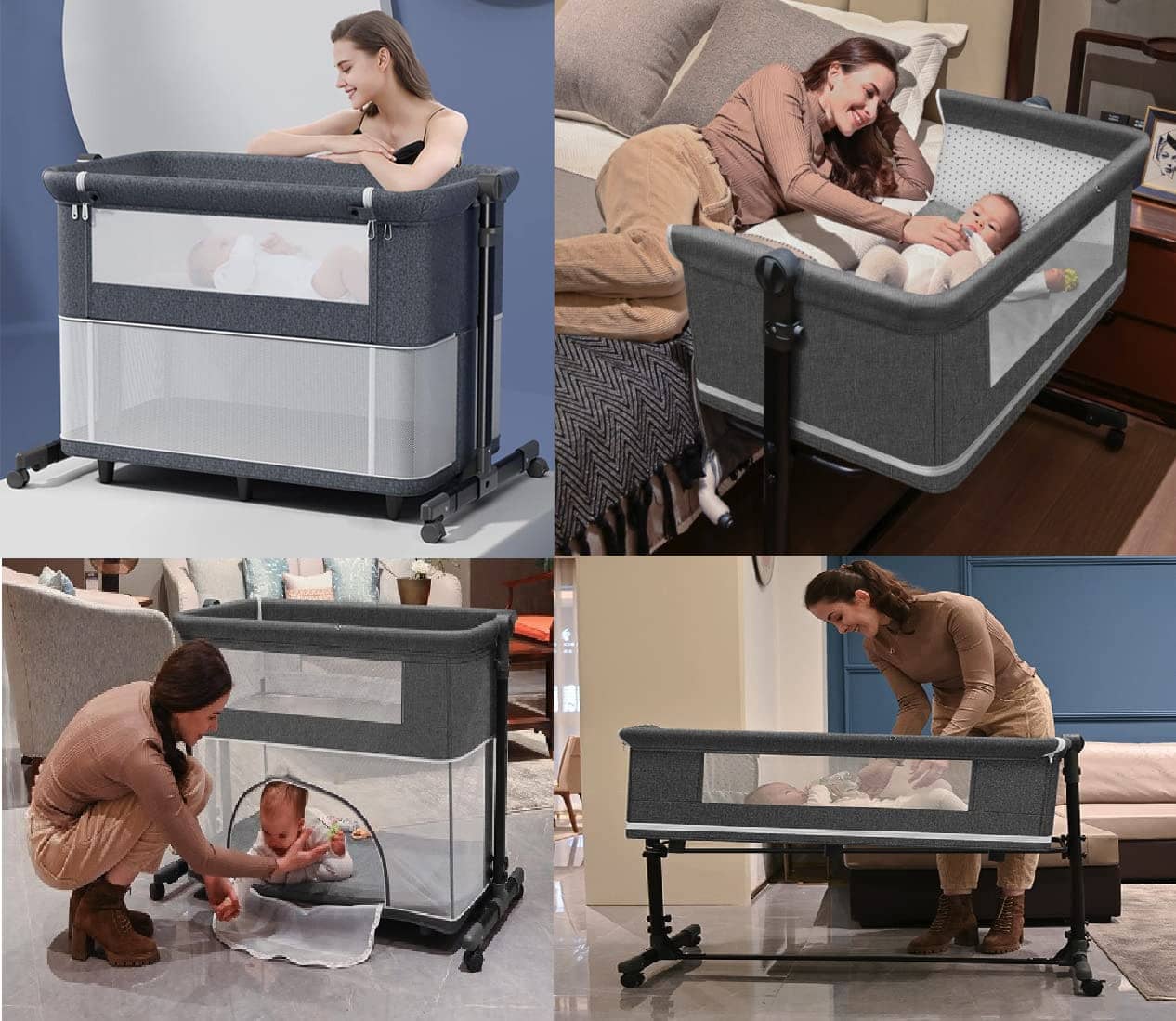 StarAndDaisy 10-in-1 Folding Baby Bed Cum Cot