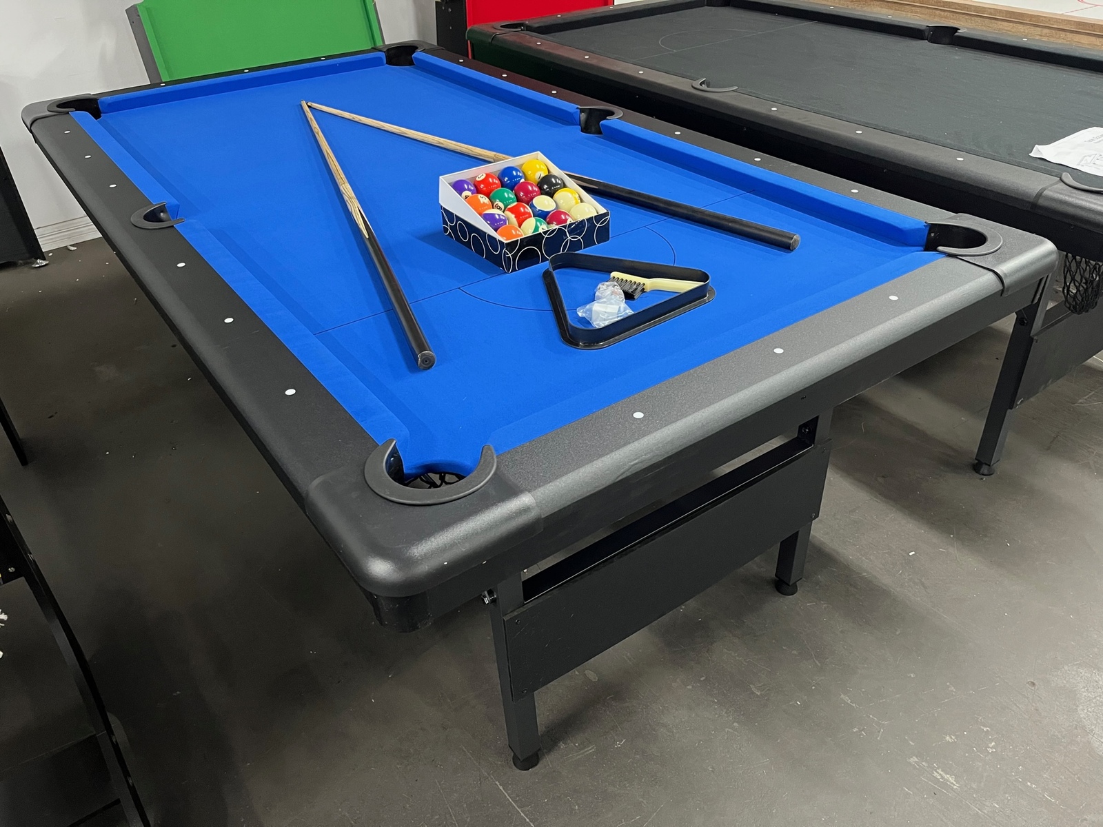 Best Buy! 7FT Modern Fold Away Pool Table - Blue Felt