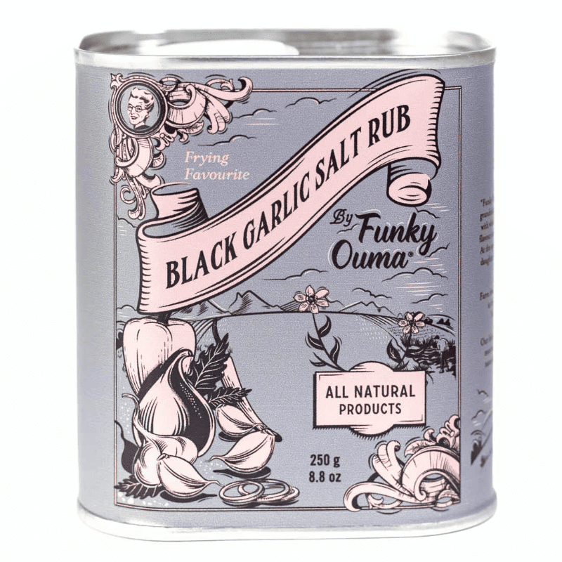 BLACK GARLIC SALT TIN - Funky Ouma