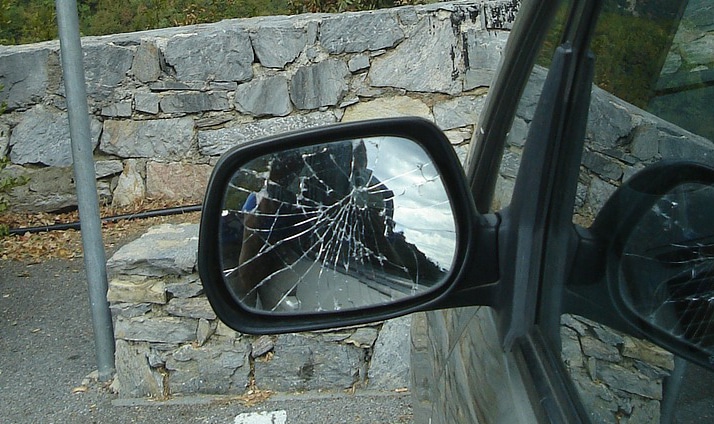 Damaged Car Mirrors