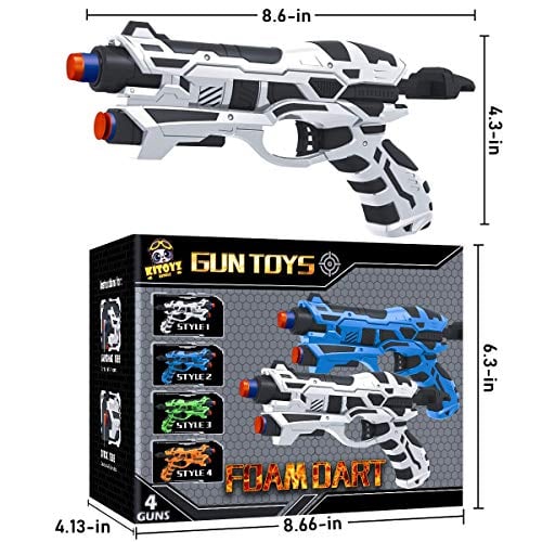4 Pack Blaster Guns Toy Darts Gun for Boys, Hand Gun Toys Set with 80 ...