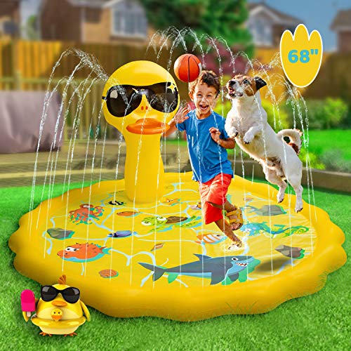 Splash Pads for Toddlers, Baby Splash Pad Sprinkler for Kids Outside ...