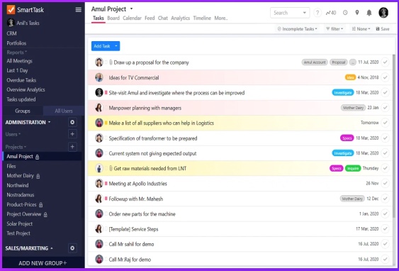 SmartTask. Outil de productivité pour le travail en équipe - Les Outils ...
