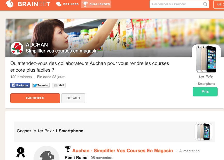 Braineet. Brainstorming et innovation entre consommateurs et marques ...