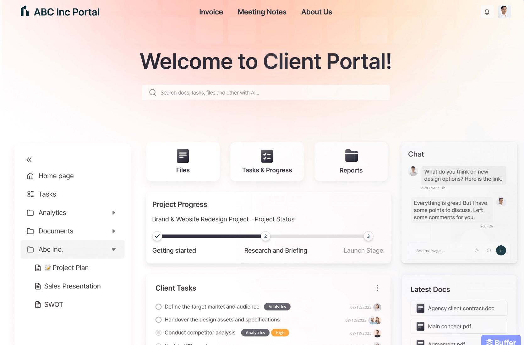 Fusebase. Plateforme collaborative pour les équipes et les clients