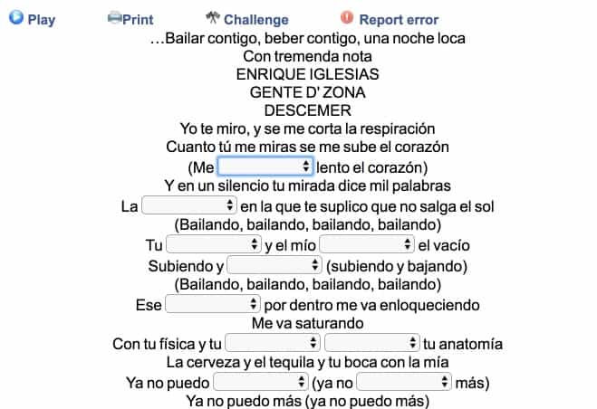 LyricsGaps. Apprendre une langue à travers les paroles des chansons ...