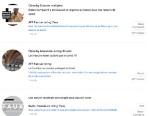 Fact Check Explorer. Un excellent moteur de recherche de fact checking ...