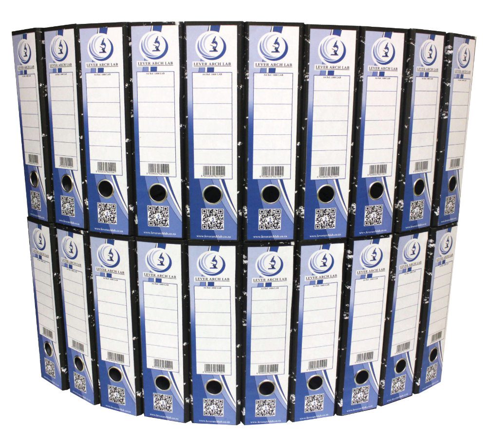 A4 Black & White Mottle Lever Arch Files - 20 pack - The Lever Arch Lab