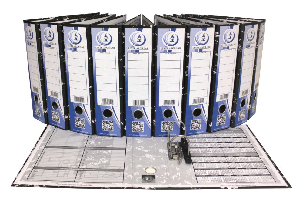 A4 Black & White Mottle Lever Arch File- 10 pack - The Lever Arch Lab