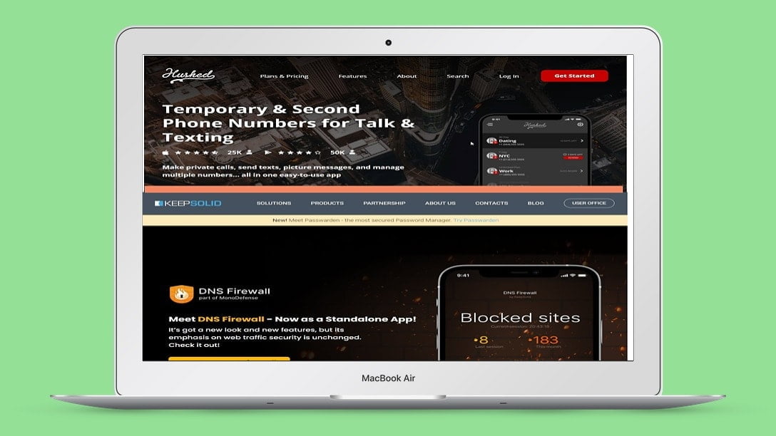 KeepSolid VPN Unlimited & Hushed Private Phone Line Lifetime Bundle | Lifetimo.com