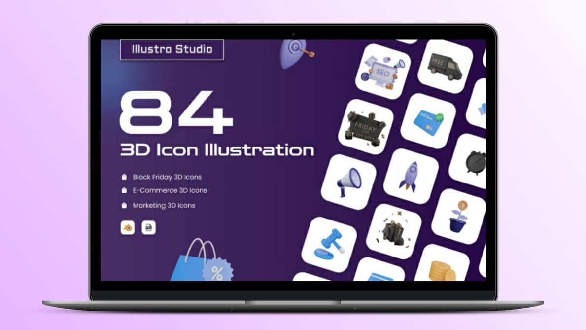 84 Ultimate 3D Icon Illustrations Bundle | Lifetime License | Lifetimo.com