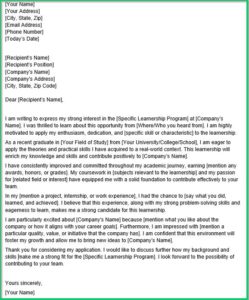 Motivation Letter for Apprenticeship Sample Template