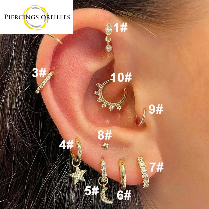 Ema piercing oreille anti hélix papillon ⋆ Piercings-oreilles.fr