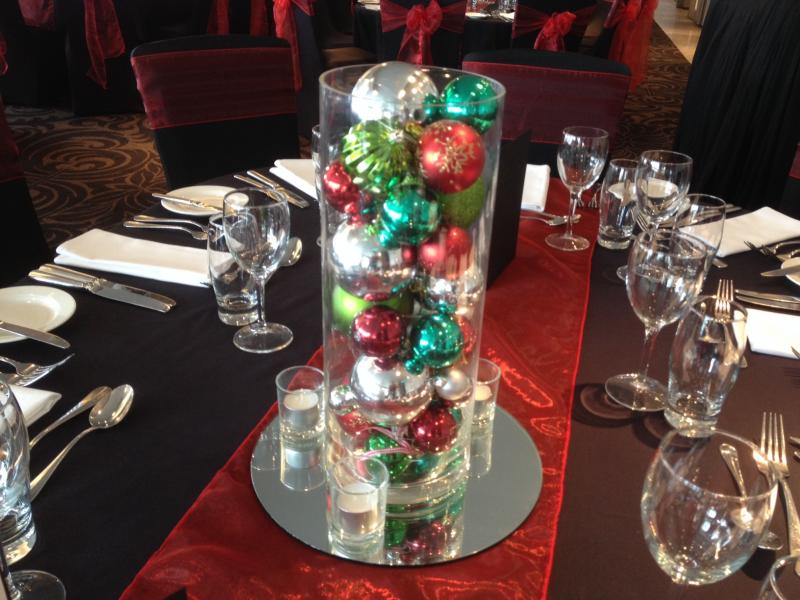 Bauble Centrepieces - Pink Caviar Events