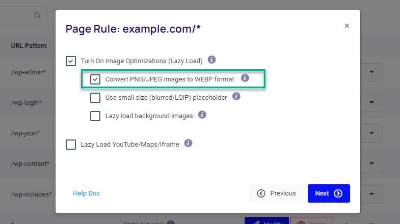 Enable/disable image optimization and auto-conversion to WebP/AVIF ...