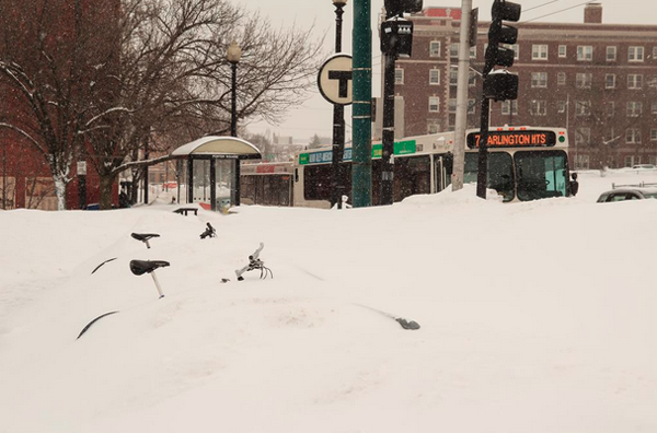 It's Snowing Historic Levels, But Those Tough Bostonian Bastards Are