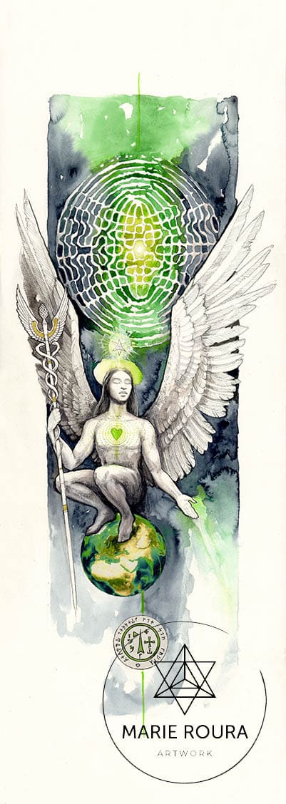 Archange Raphael | illustration de l'ange guérisseur l Marie Roura