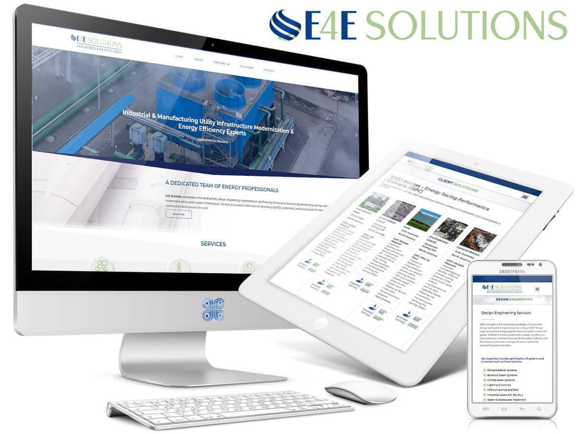 E4E Solutions Industrial Engineering Web Design Showcase