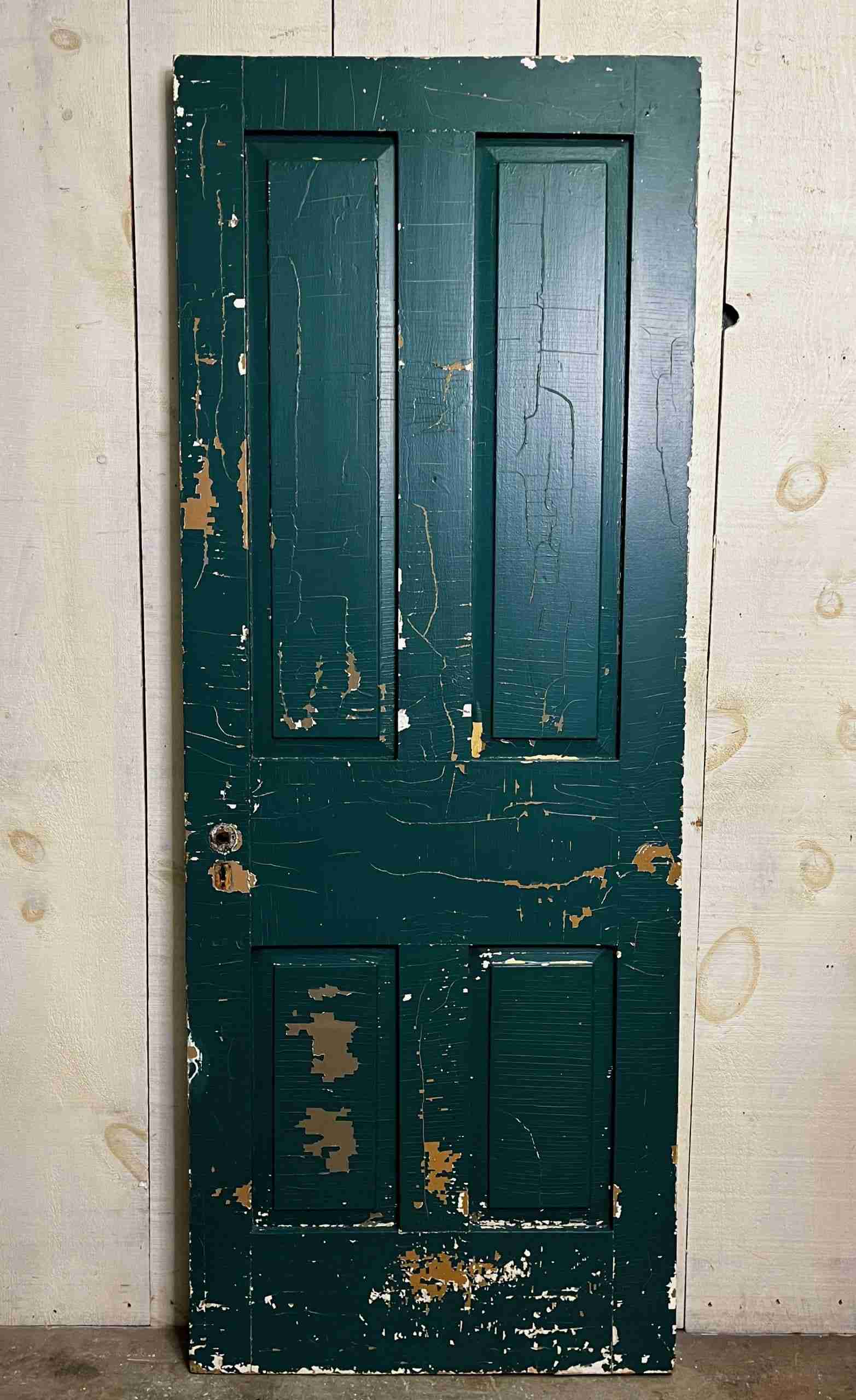 Antique 4-Panel Entry Door - 31 1/2 wide - Historic House Salvage