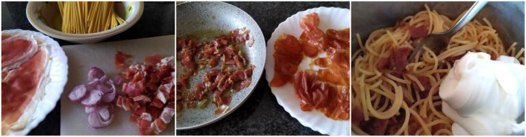 Spaghetti prosciutto crudo e parmigiano: un primo piatto senza sale e ...