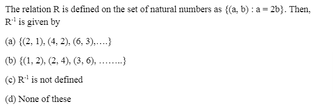 CUET 2023 Maths Chapter 1 - Relations and Functions MCQs