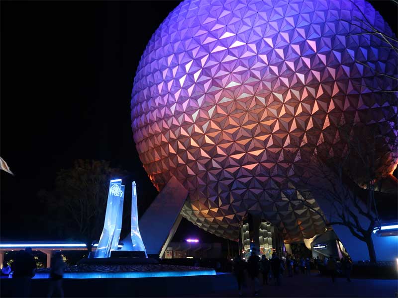 Glowing Debut: New Entrance Lighting at EPCOT - WDW Magazine
