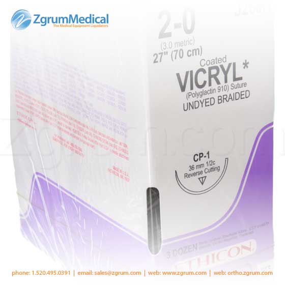 Ethicon 2 - 0 Vicryl Suture - J266H - Zgrum Medical