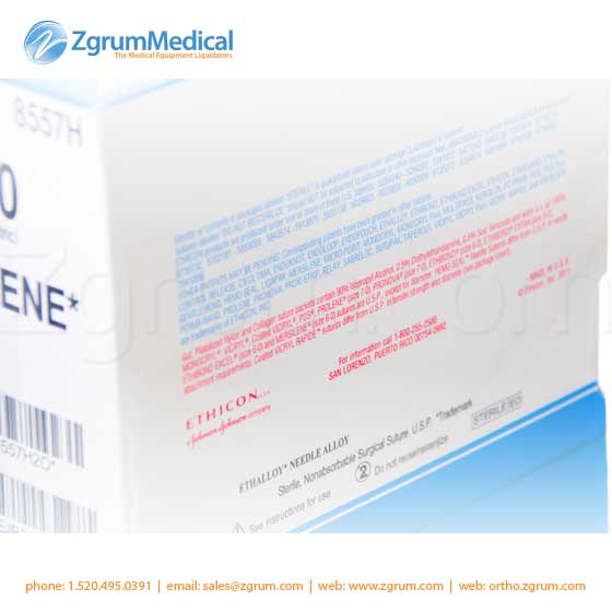 Ethicon 8557H 4-0 Prolene Suture Blue Monofilament - Zgrum Medical