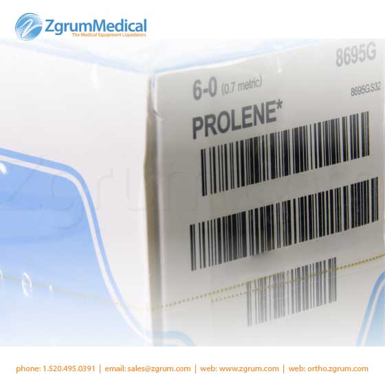 Ethicon 6 - 0 Prolene Suture - 8695G - Zgrum Medical