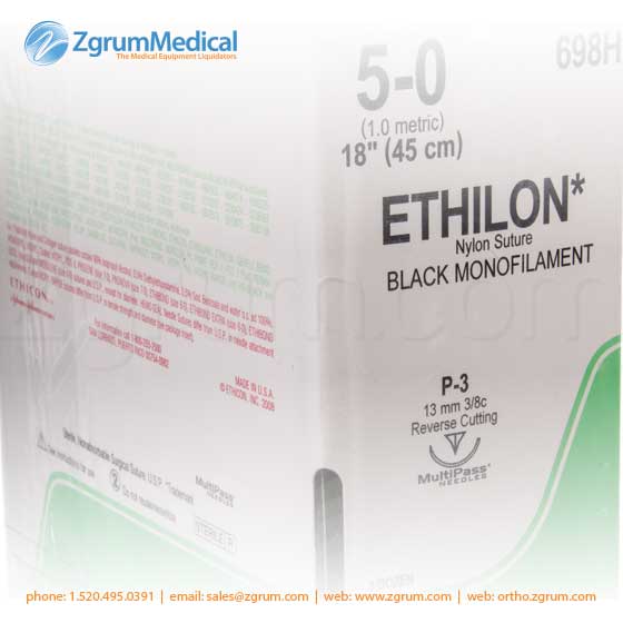 Ethicon 698H 5-0 Ethilon Suture - Zgrum Medical