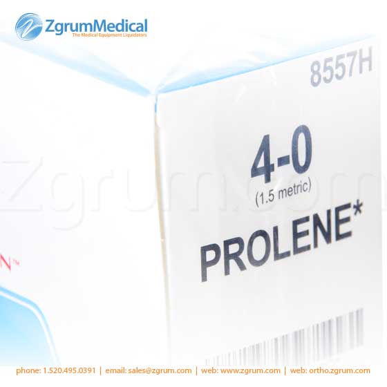Ethicon 8557H 4-0 Prolene Suture Blue Monofilament - Zgrum Medical