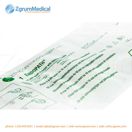 Ethicon 10AG Anvil Grasper with Ratchet Handle 10 mm - Zgrum Medical