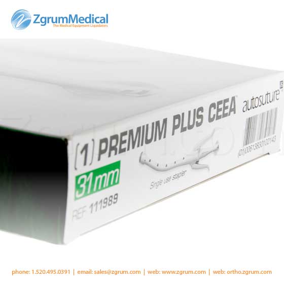 Autosuture Premium Plus CEEA Single Use Stapler - 111989 - Zgrum Medical