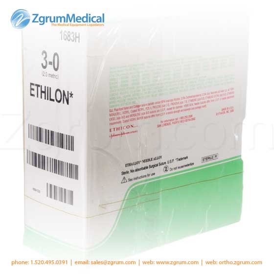 Ethicon 1683H 3-0 Ethilon Suture - Zgrum Medical