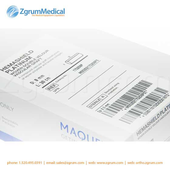 Maquet Hemashield Platinum Woven Double Velour Vascular Graft 8 mm x 30 ...