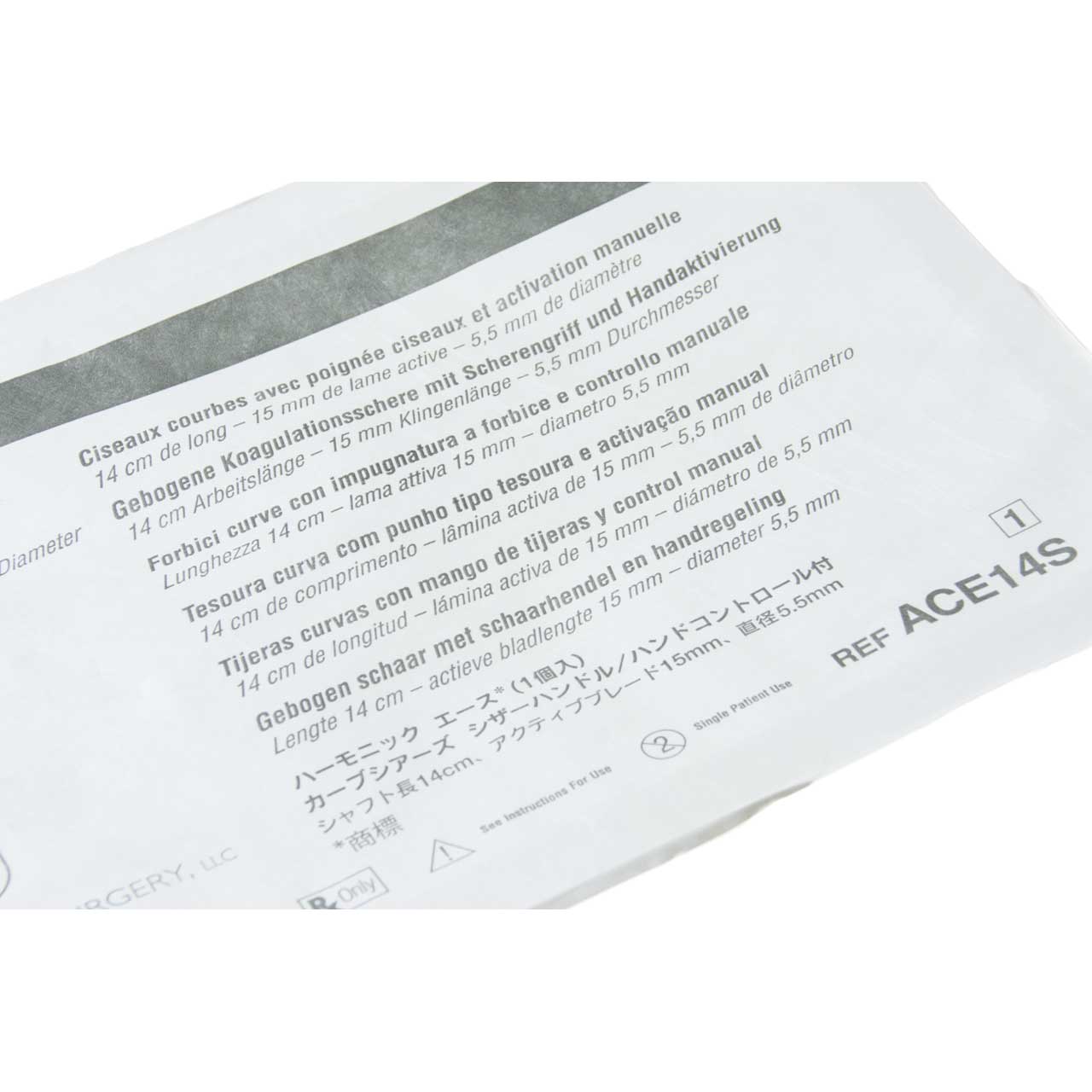 Ethicon Harmonic ACE Curved Shears - ACE14S - Each - Zgrum Medical