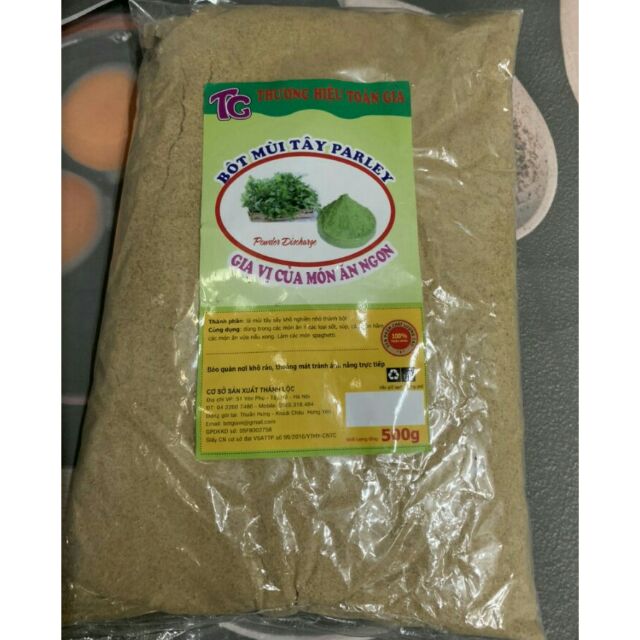 Bột mùi tây - 100% từ rau mùi tây tươi tự nhiên, thơm ngon nguyên chất